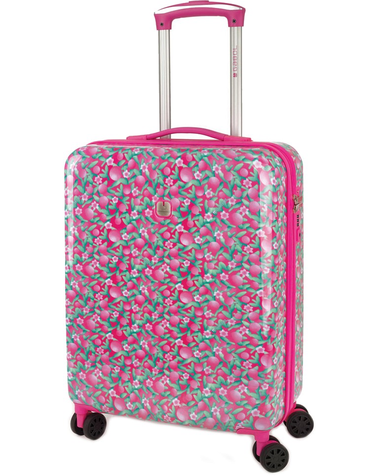 Розов куфар на цветя Gabol - store.bg