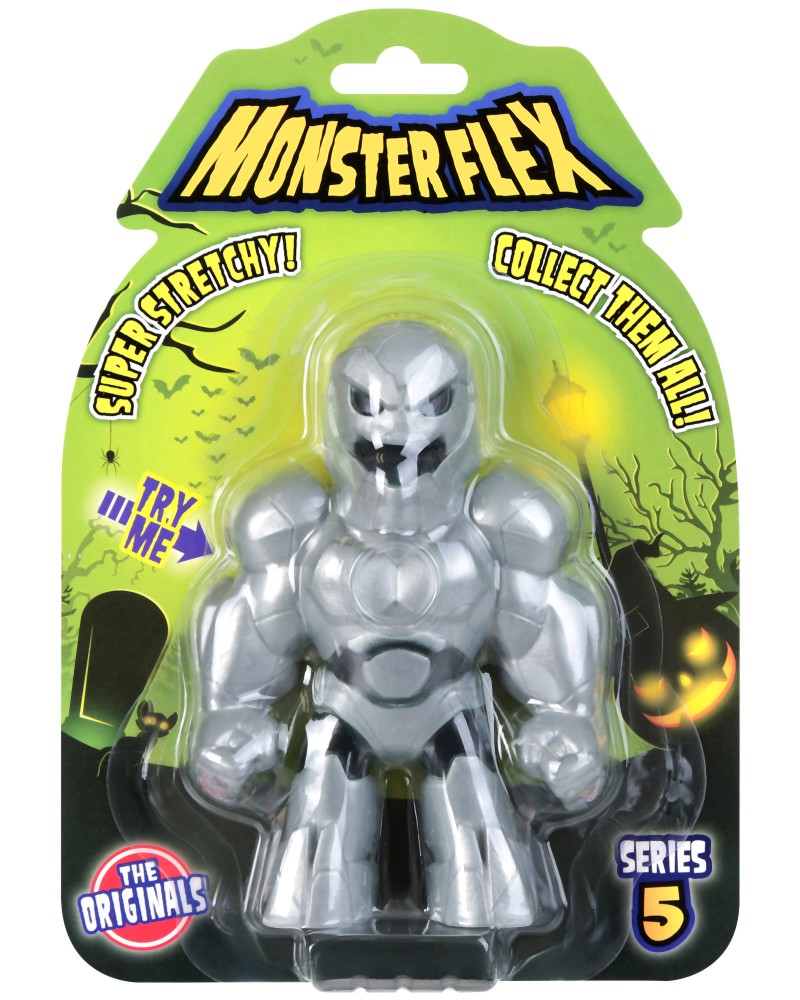 Разтегливо чудовище сребрист робот Monster Flex - store.bg