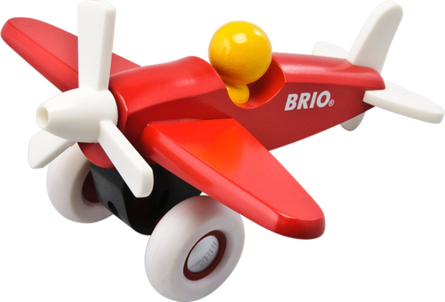 Самолетче с пилот - Детска дървена играчка - - store.bg