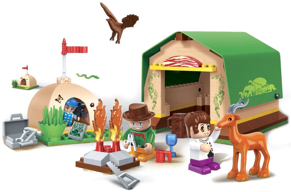 Палатков лагер сред дивата природа - играчка - store.bg