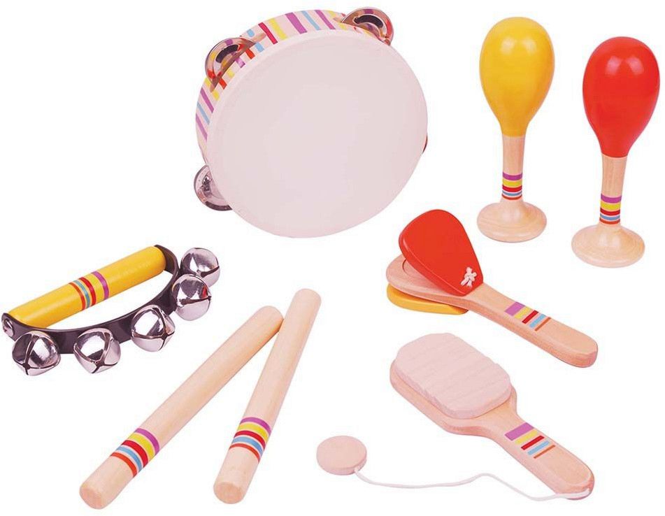 Ритъм - Комплект дървени музикални инструменти - играчка - store.bg
