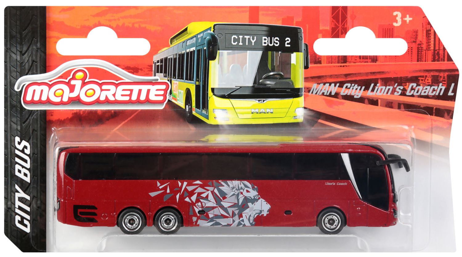 Метален автобус MAN City Lions Coach L Majorette - store.bg