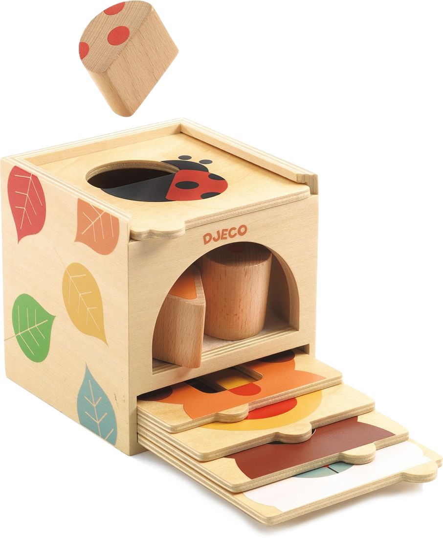 Дървен сортер Box Basic Djeco 18m+ - store.bg