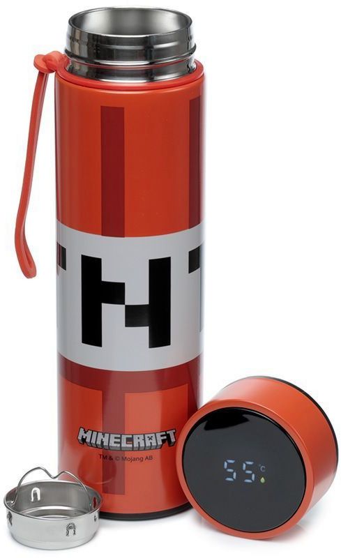 Детски термос с термометър на Minecraft 450 ml - store.bg