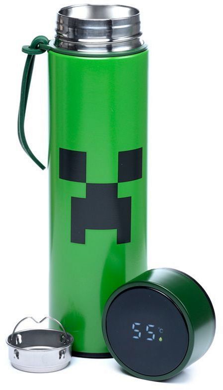 Детски термос с термометър на Minecraft 450 ml - store.bg