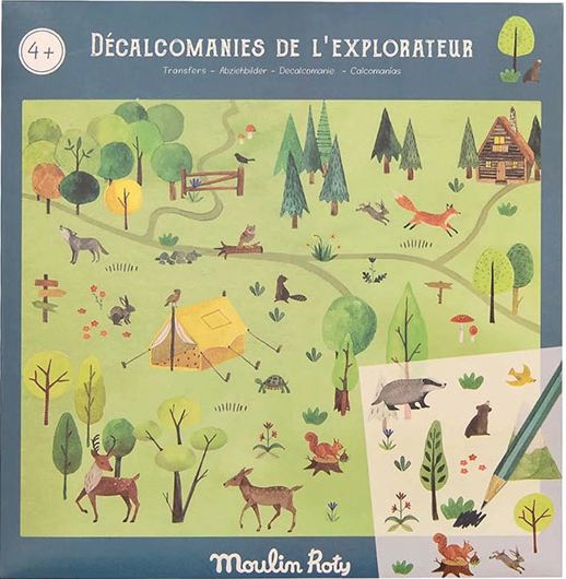 Творчески комплект за декорации с печат Moulin Roty Дивата природа ...