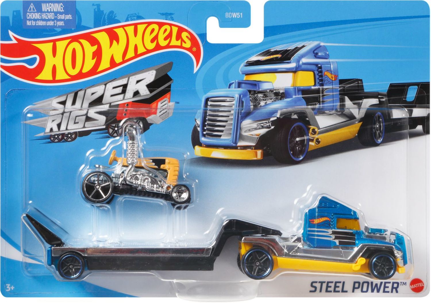 Метално камионче с количка Steel Power Hot Wheels - store.bg