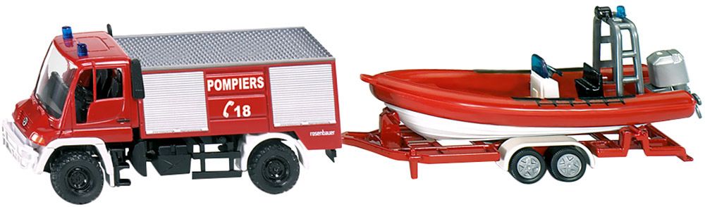 Пожарникарски камион и лодка Siku - store.bg