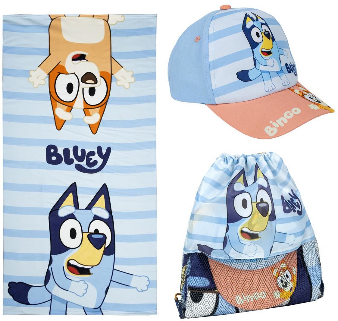 Cerda Плажна кърпа с шапка и торба за плаж Bluey - store.bg