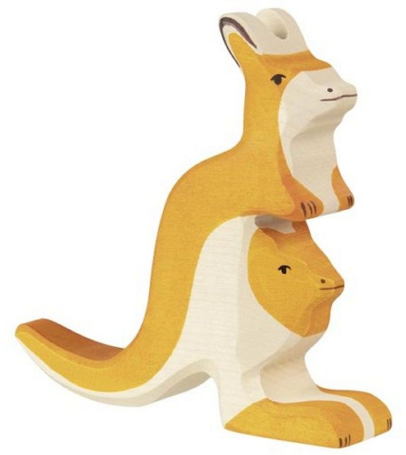 Дървено кенгуру фигурка Holztiger 3+ - store.bg