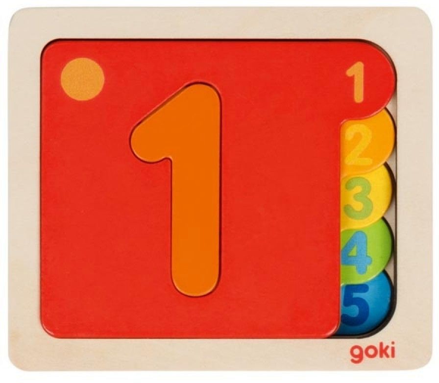 Дървени числа за сортиране Goki 3+ - store.bg