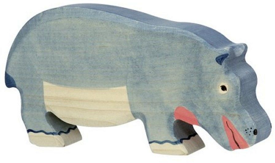 Дървен хипопотам фигурка Holztiger 3+ - store.bg