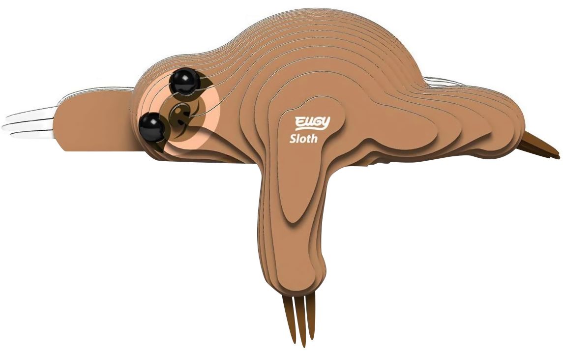 Картонен 3D модел Ленивец Eugy - store.bg