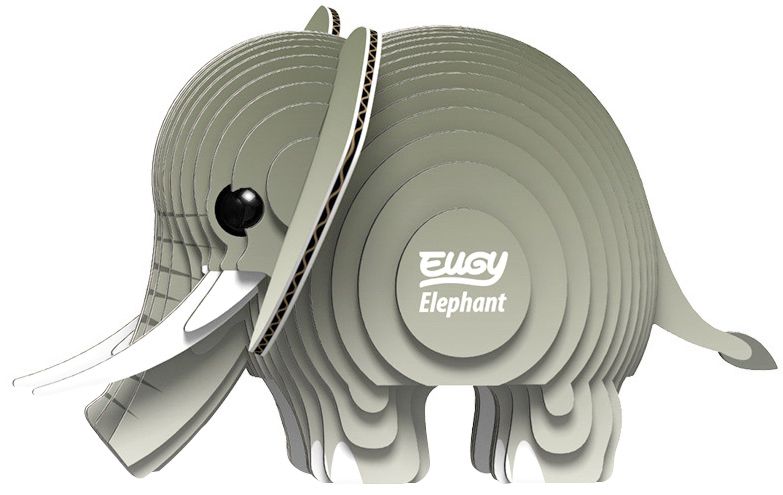 Картонен 3D модел Слон Eugy - store.bg