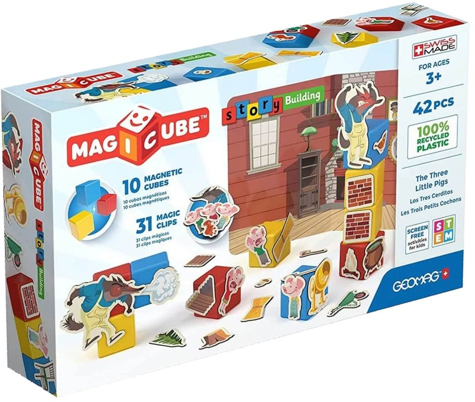 Geomag Магнитни кубчета Трите прасенца - store.bg
