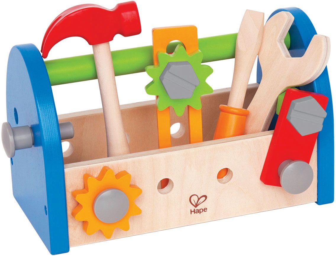 HaPe Дървена кутия с инструменти за игра - store.bg