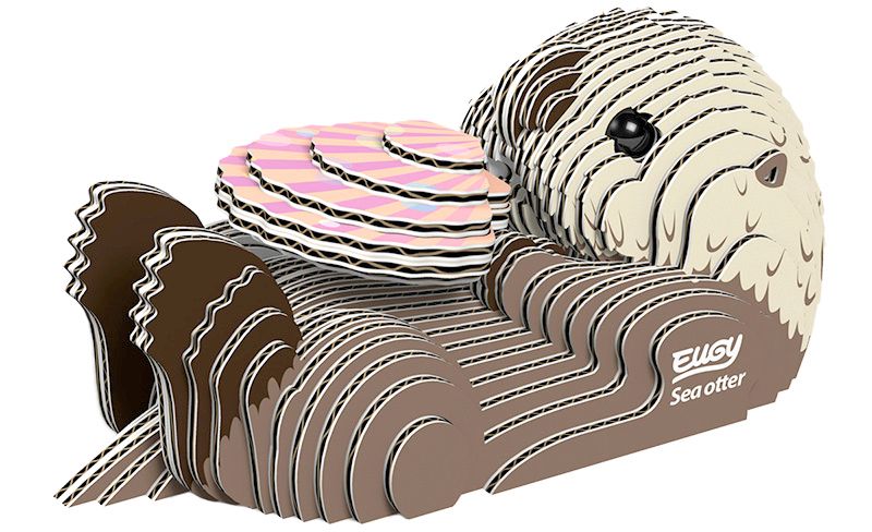 Картонен 3D модел Видра Eugy - store.bg