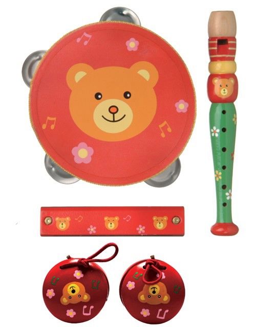 Музикални инструменти - Детски комплект от дърво - играчка - store.bg