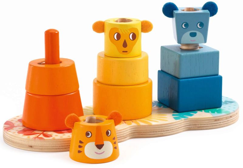 Дървена низанка с животни Djeco 18m+ - store.bg